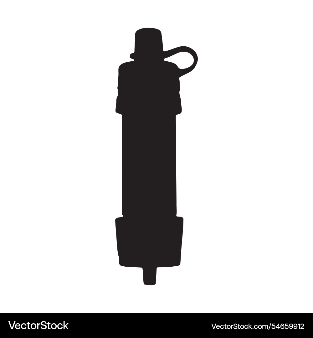 Notwasserfilter Silhouette Lizenzfreies Vektorbild