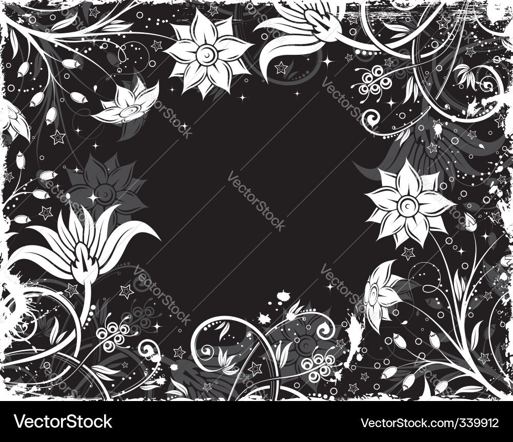 Floral frame Royalty Free Vector Image - VectorStock