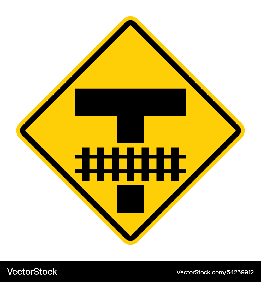 Highway rail transit grade crossing road sign Vector Image