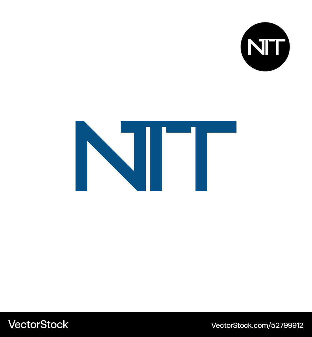 Ntt logo letter monogram design Royalty Free Vector Image
