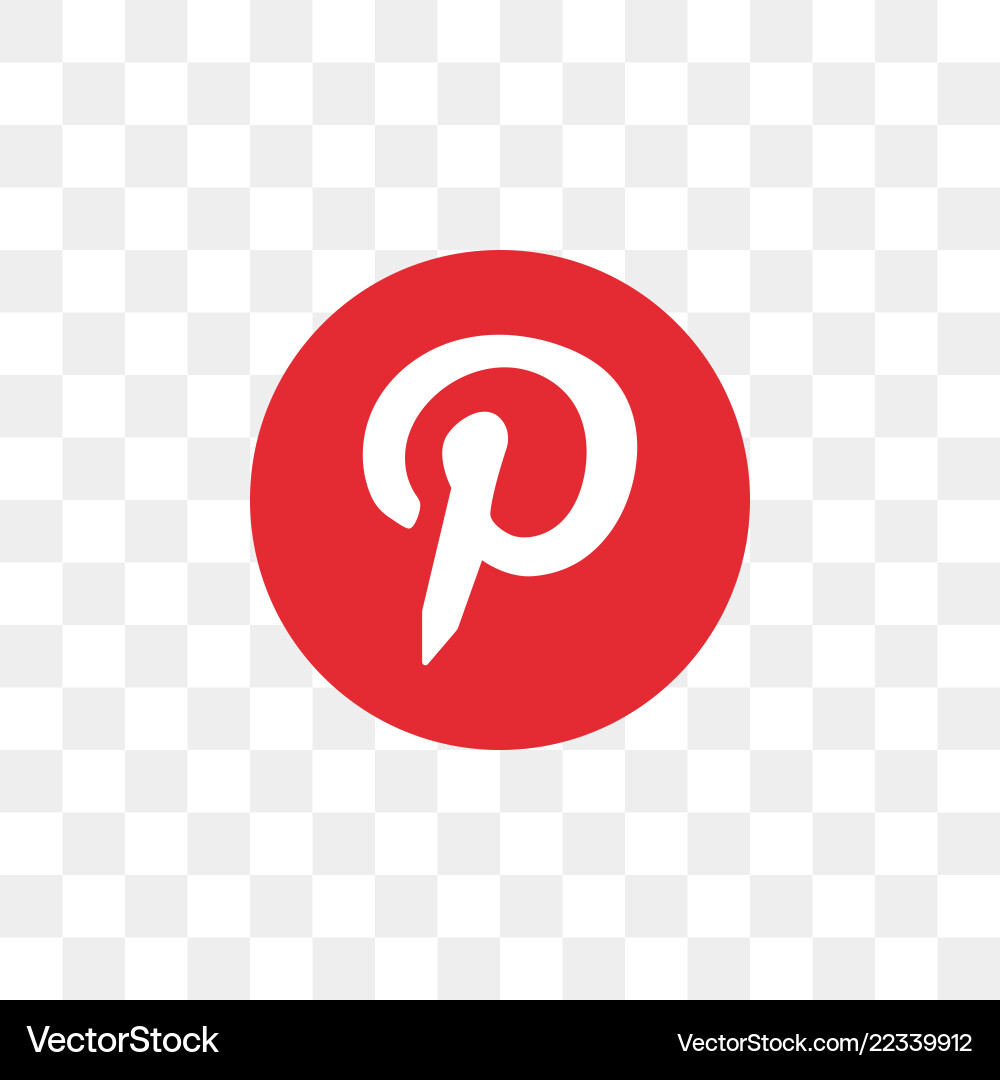 Pinterest social media icon design template Vector Image