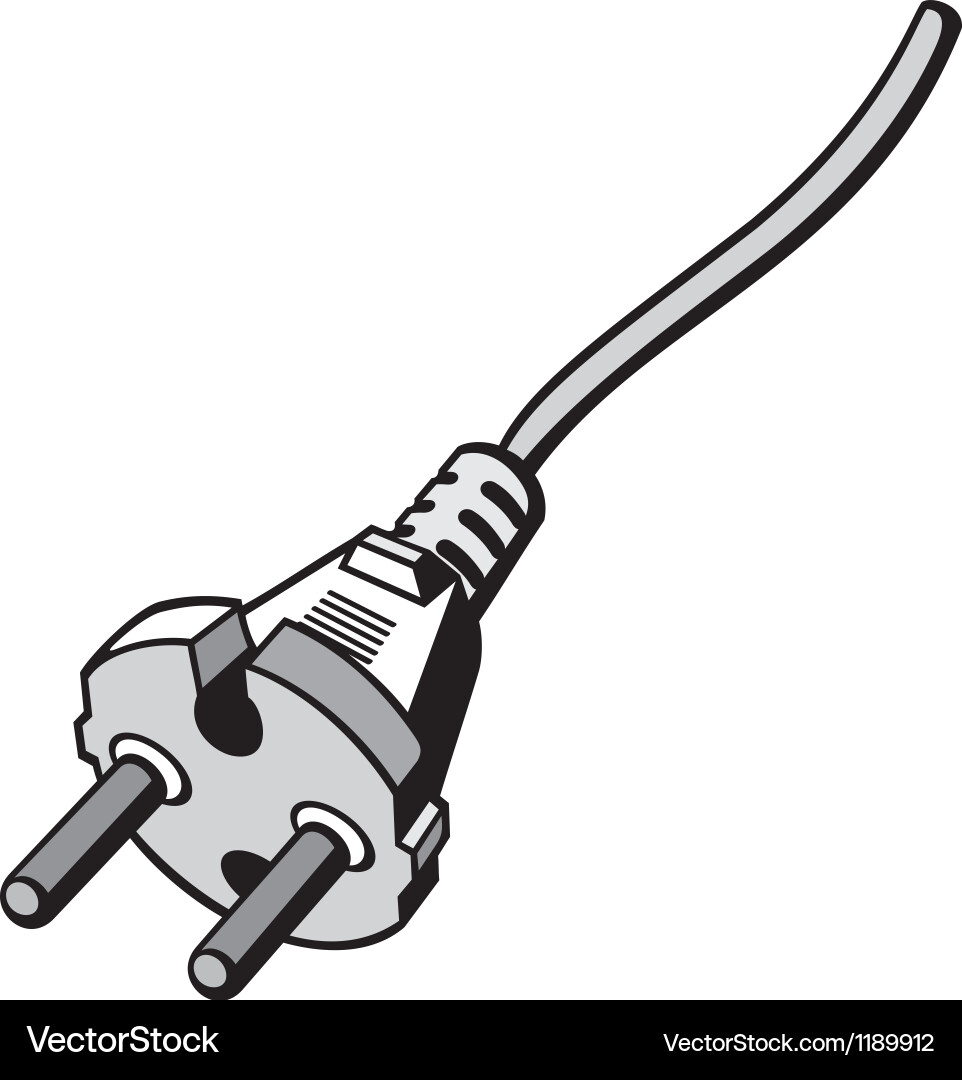 Plug cable Royalty Free Vector Image - VectorStock