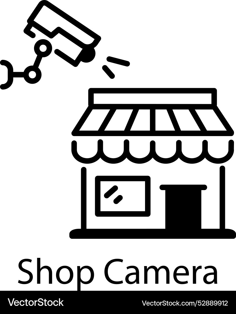 Shop camera Royalty Free Vector Image - VectorStock