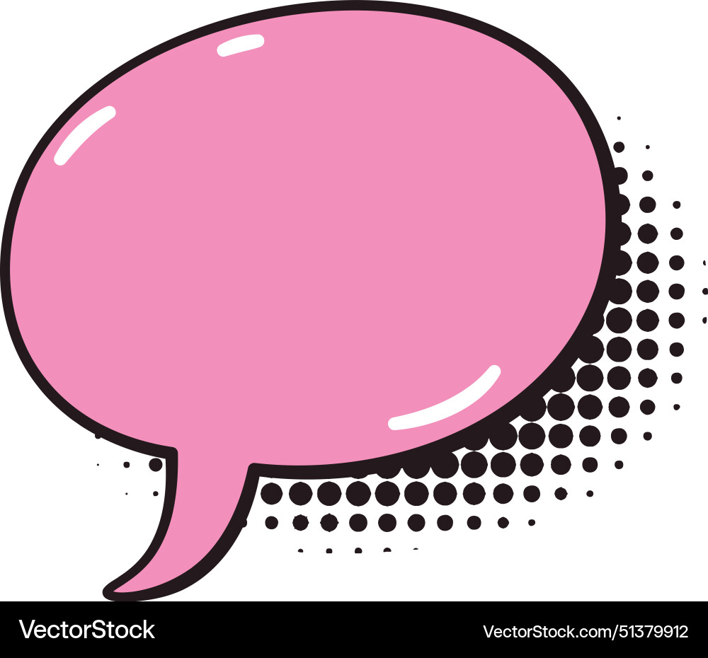 Speech bubble pop art Royalty Free Vector Image