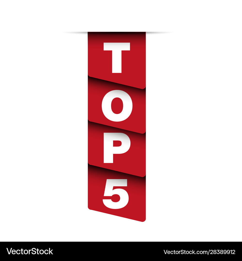 Top five best button Royalty Free Vector Image