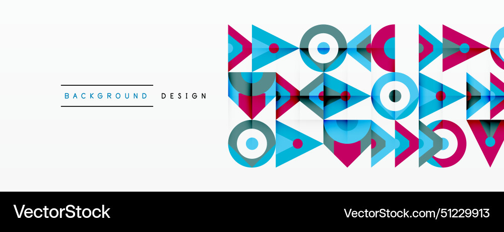 A colorful geometric pattern with arrows Vector Image