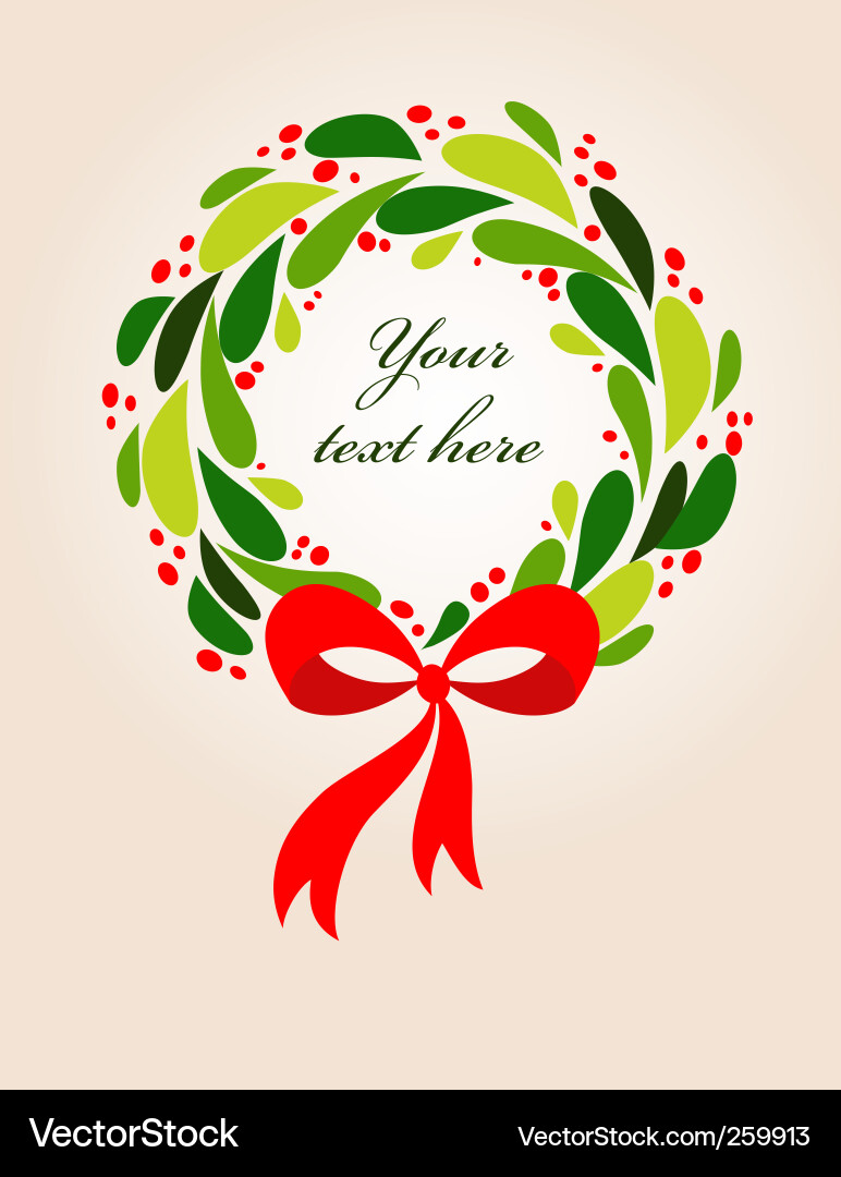 Christmas wreath Royalty Free Vector Image - VectorStock