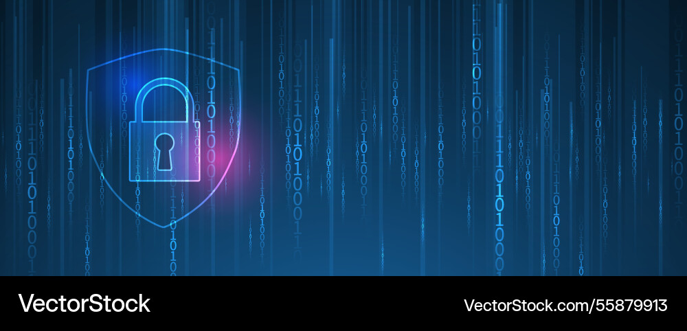 Cyber security abstract technology background Vector Image