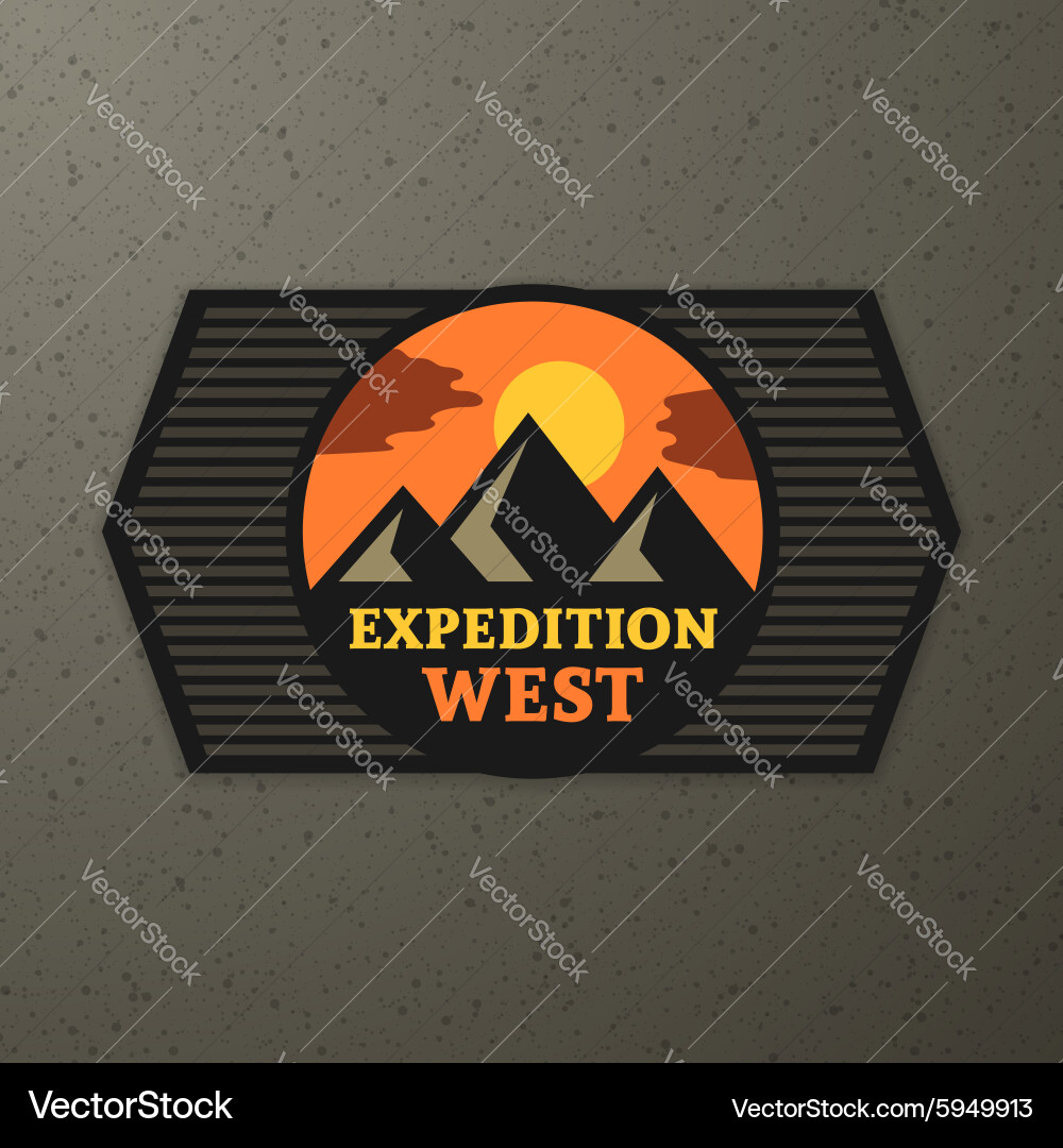Expedition badge Royalty Free Vector Image - VectorStock