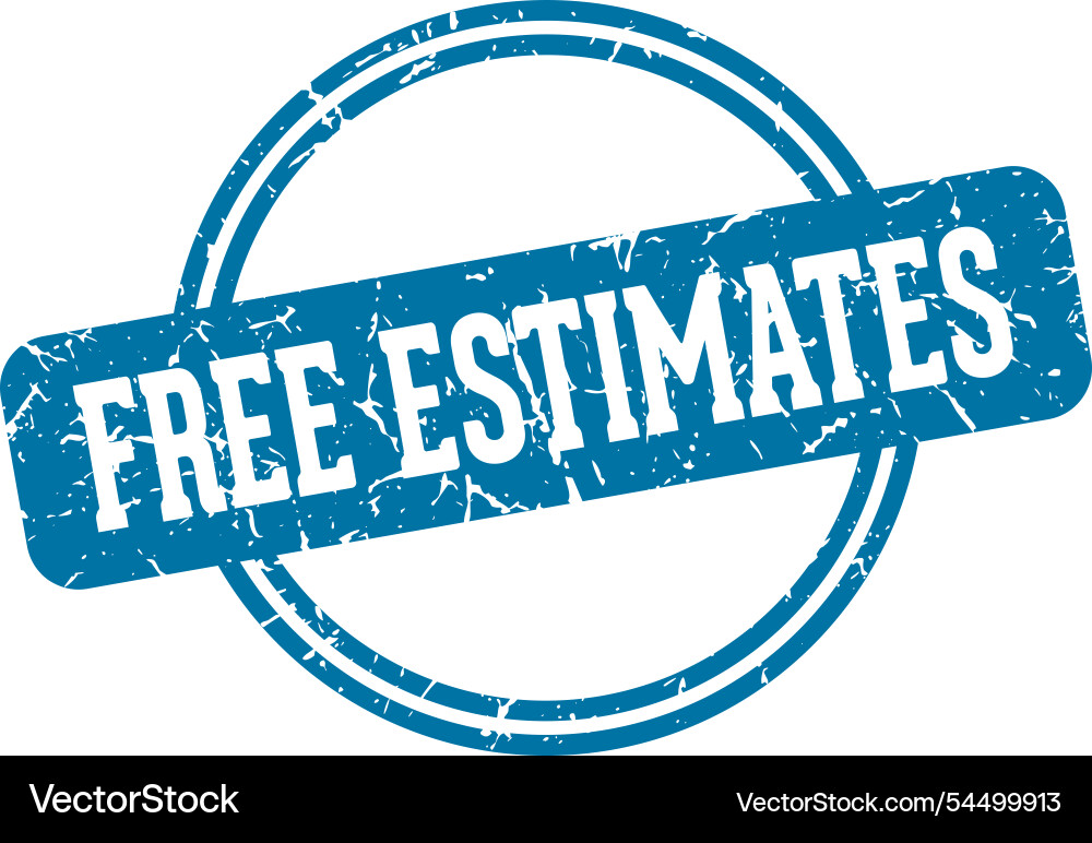 Free estimates stamp Royalty Free Vector Image
