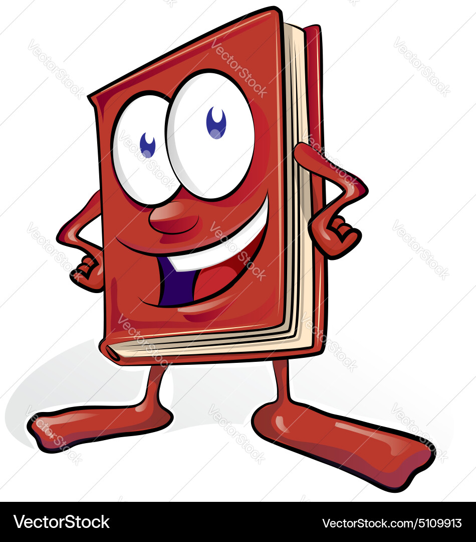 Fun book cartoon Royalty Free Vector Image - VectorStock