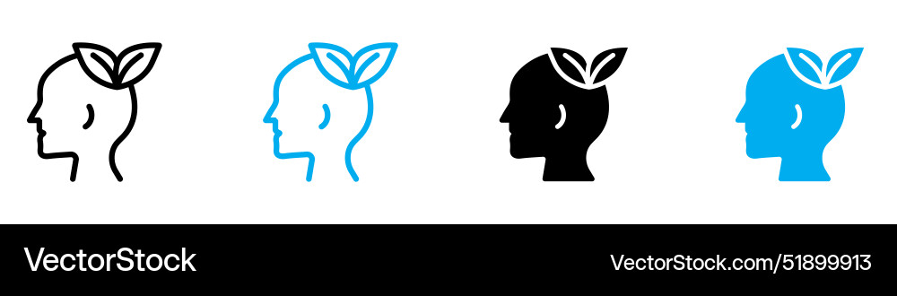 Think green icon set collection for web Royalty Free Vector