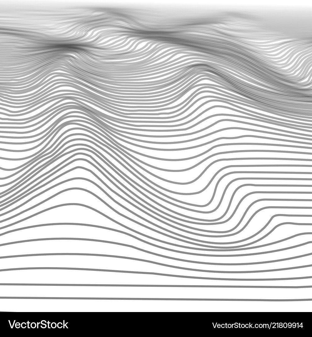 Abstract Wavy Terrain Background Royalty Free Vector Image
