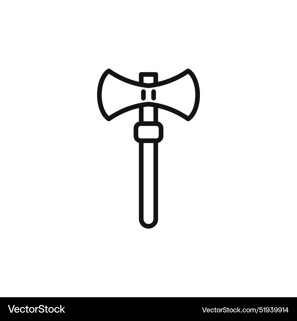 Ax tool icon logo sign outline Royalty Free Vector Image