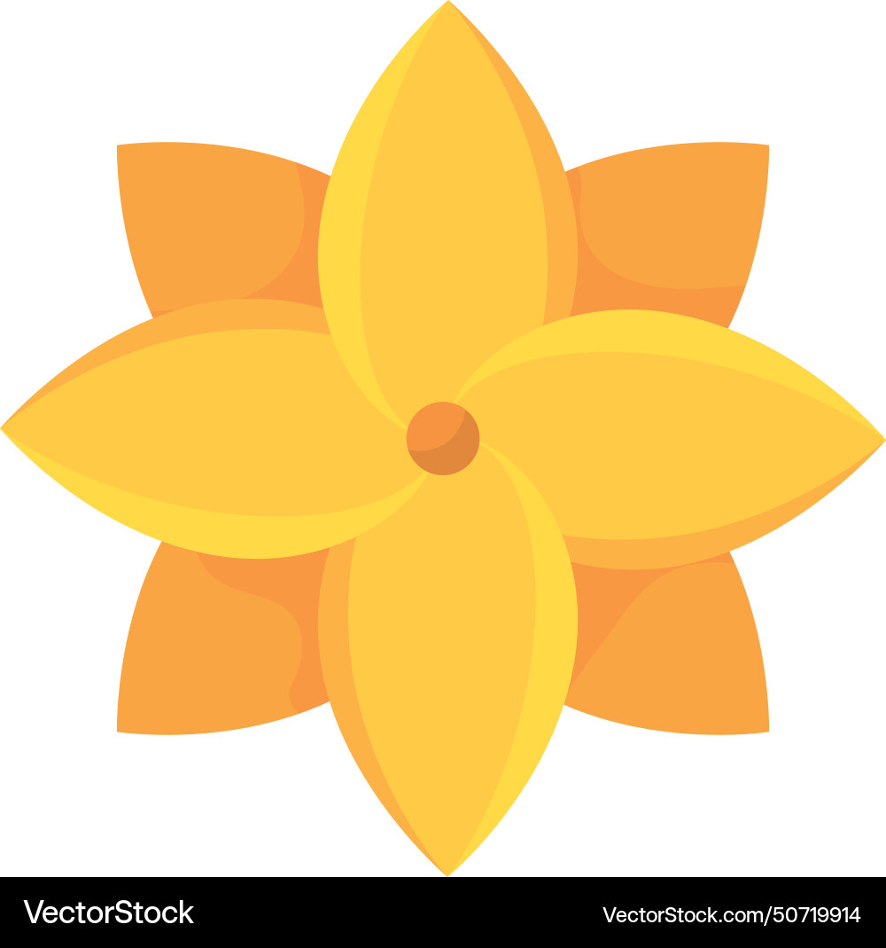 Colored flower icon spring season Royalty Free Vector Image