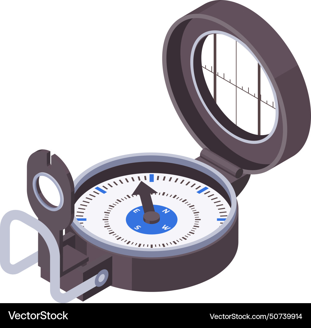 Compass isometric icon Royalty Free Vector Image