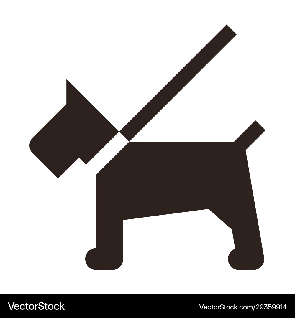 Dog on a leash icon Royalty Free Vector Image - VectorStock