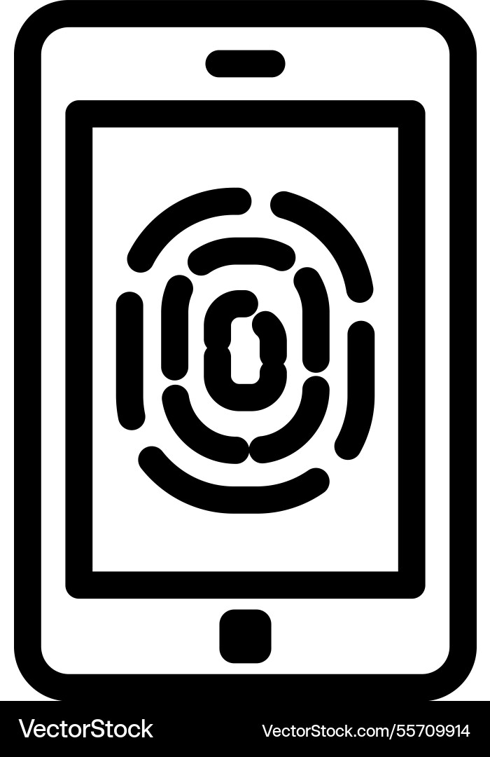 Finger print lock icon Royalty Free Vector Image