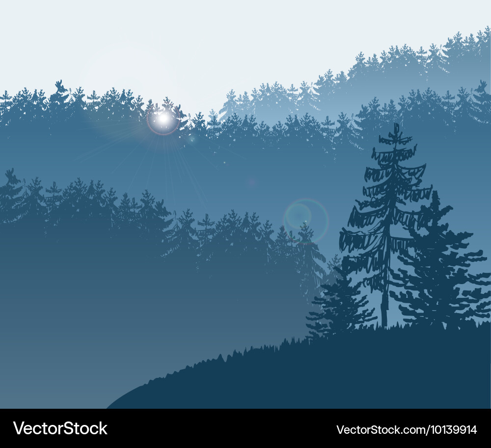 Forest trees bg Royalty Free Vector Image - VectorStock