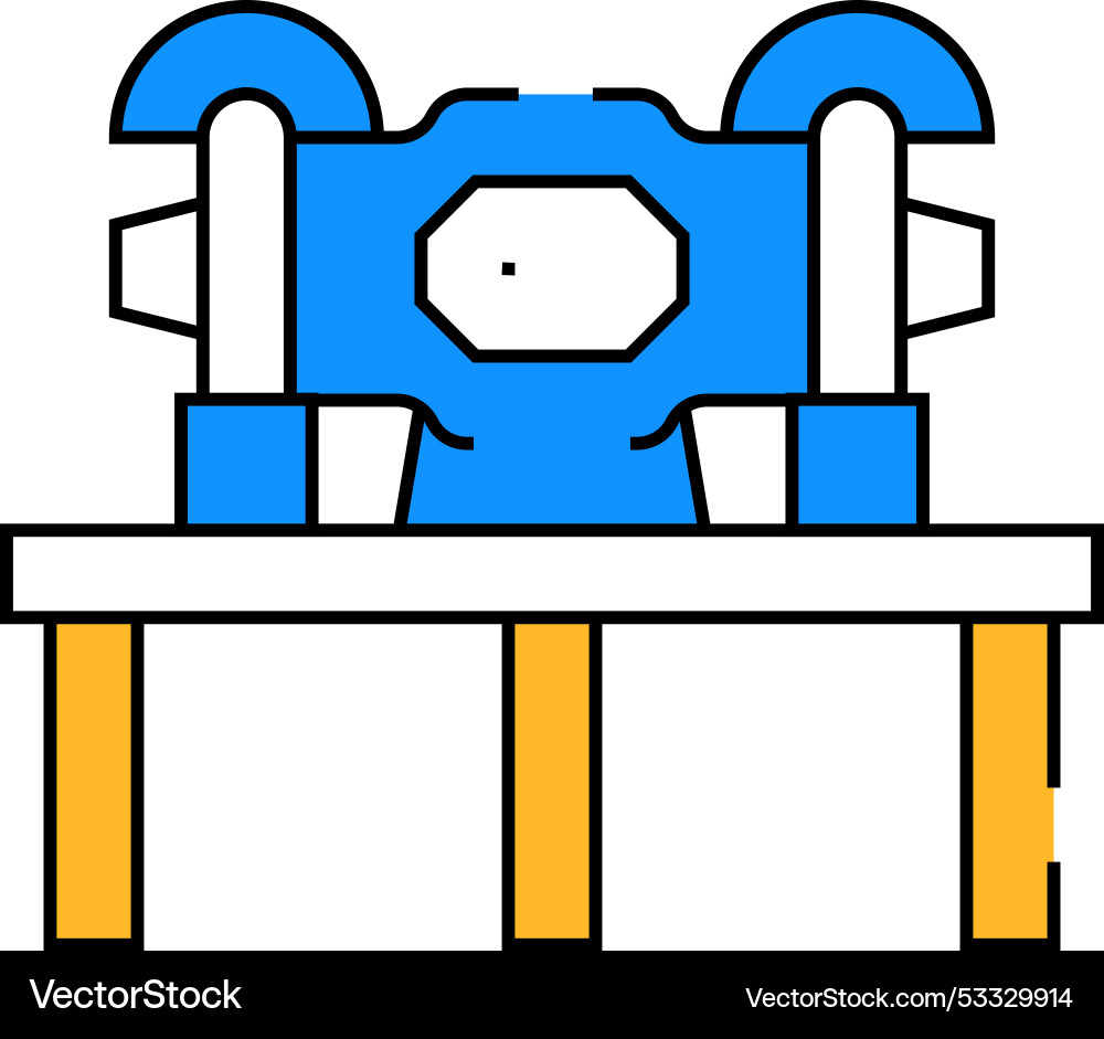 Grinding industry machine icon color Royalty Free Vector