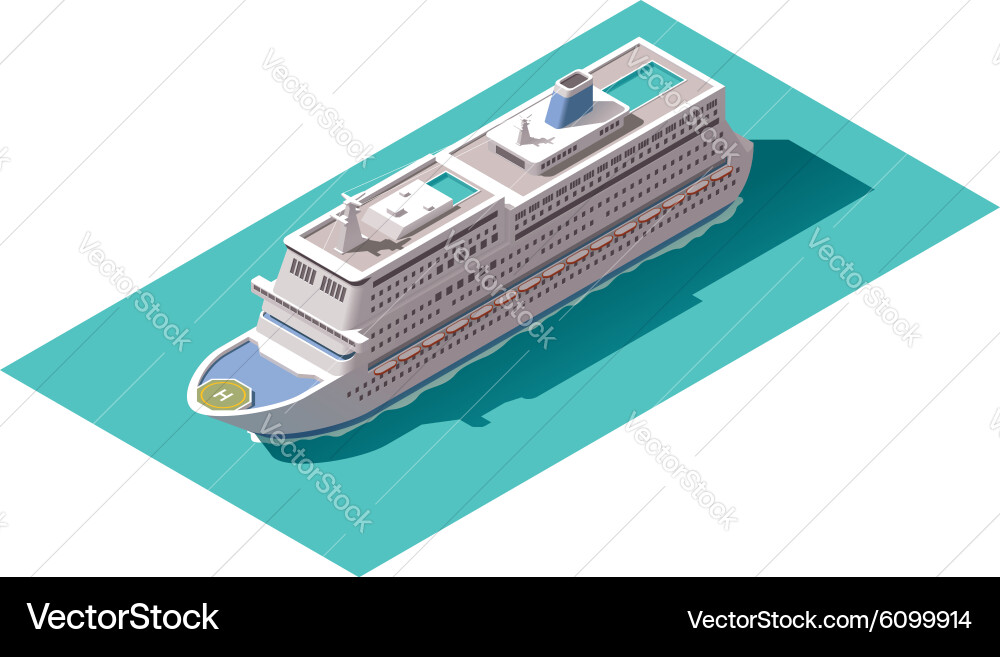 Isometric Cruise Ship Icon Royalty Free Vector Image