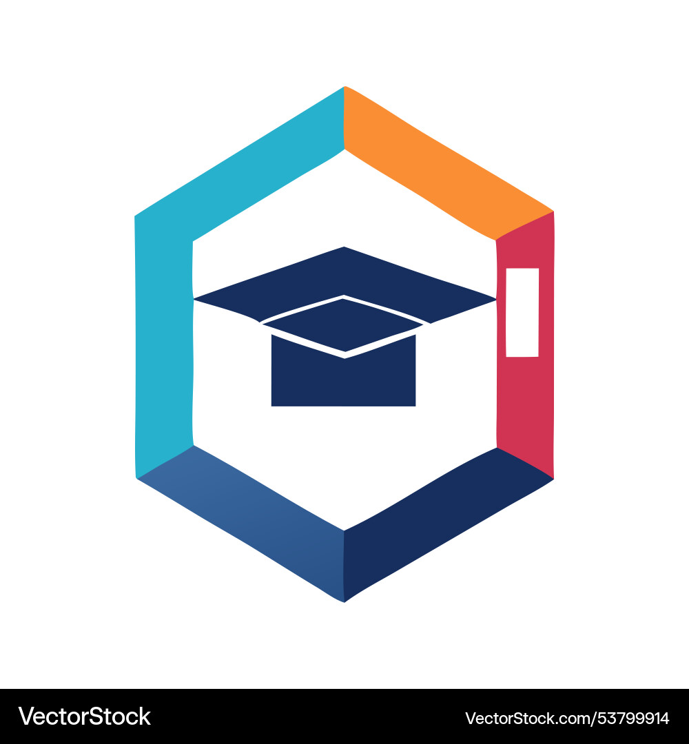 Modern tech-focused education logo Royalty Free Vector Image