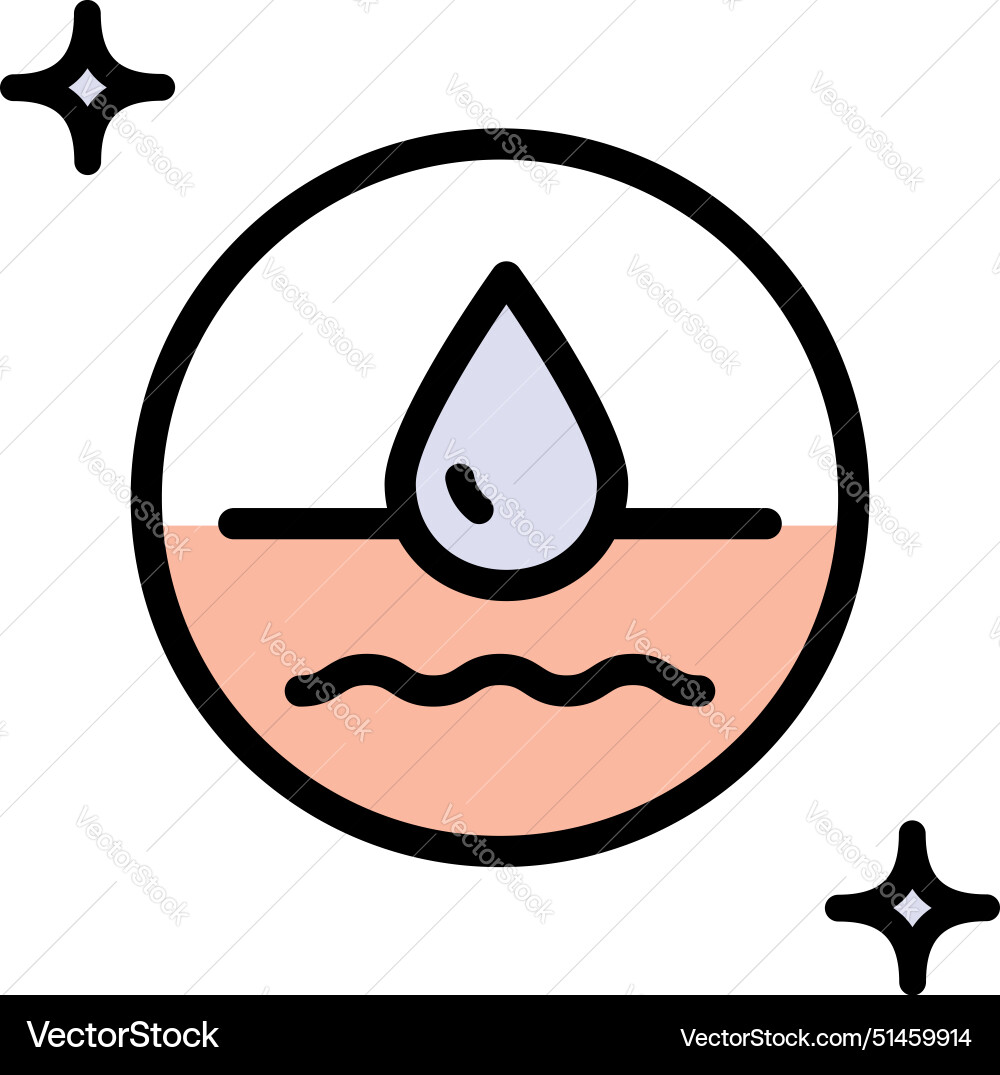 Moisturizing sticker and badge for cosmetic Vector Image