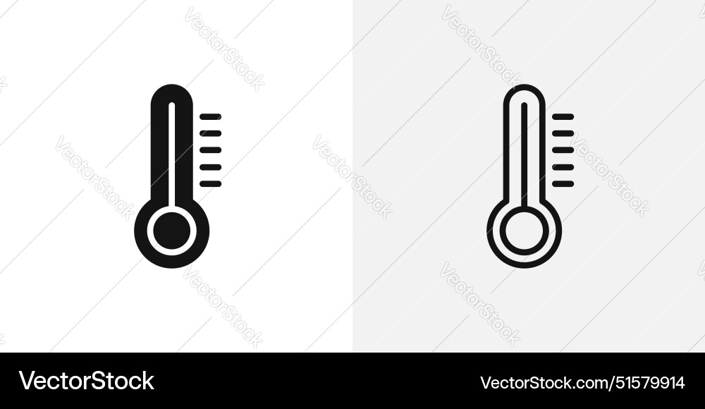 Temperature icon set Royalty Free Vector Image
