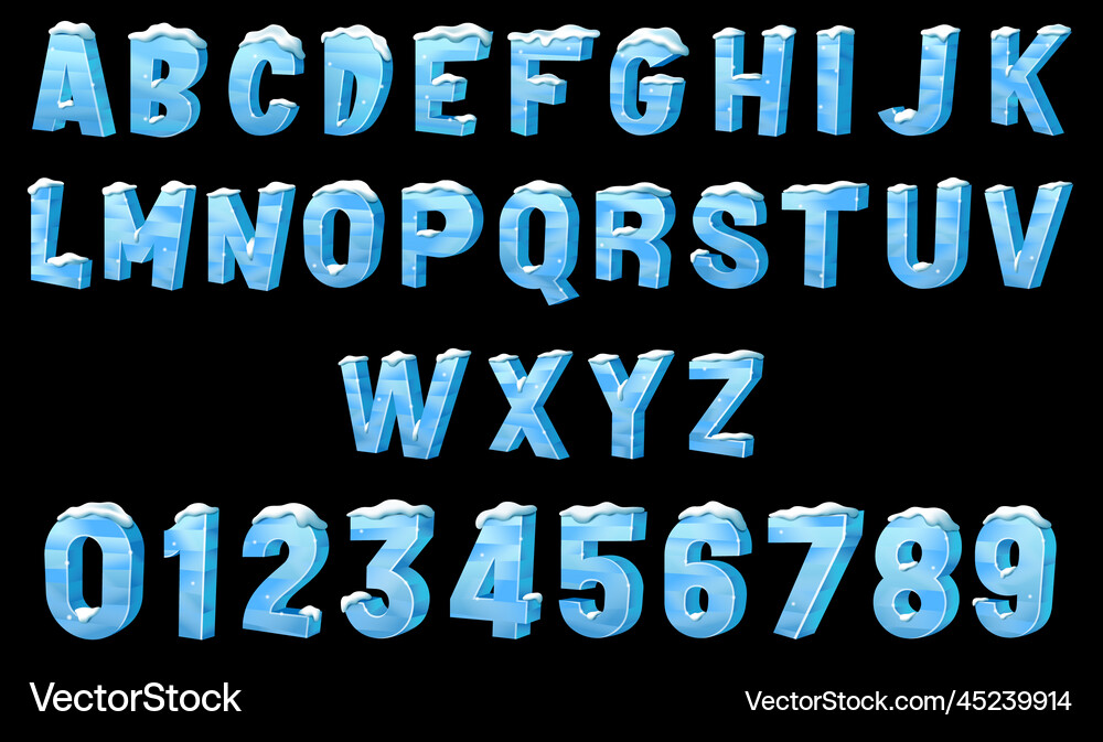 Snowflake letter Vector Images & Graphics for Commercial Use | VectorStock