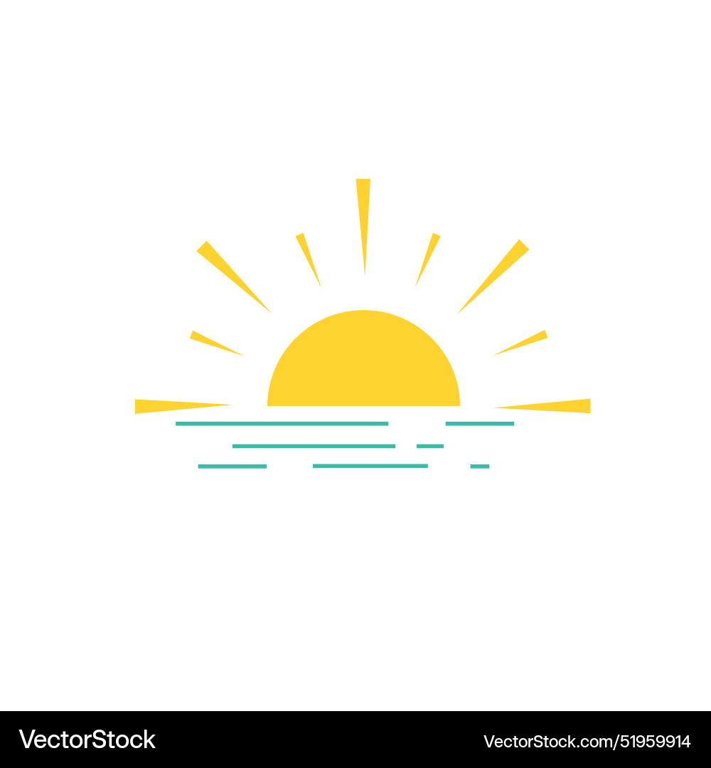 Yellow semicircle doodle half sun icons Royalty Free Vector
