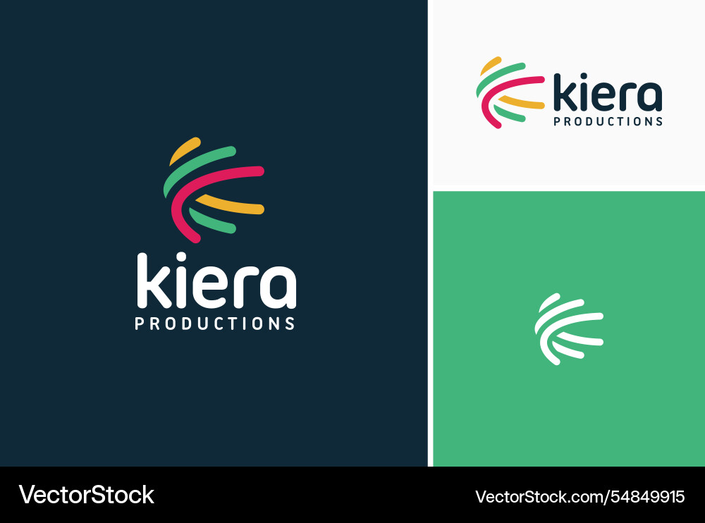 Abstract colorful lines letter k cable wire logo Vector Image