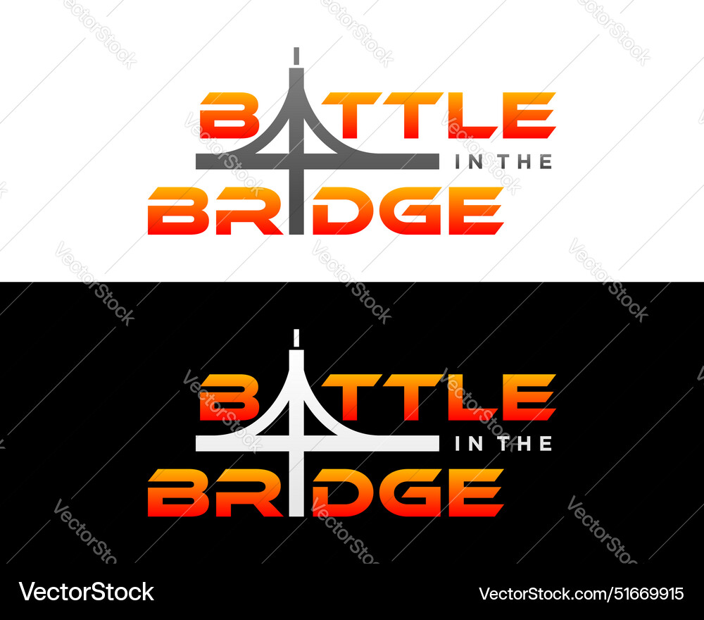 Battle bridge logo Royalty Free Vector Image - VectorStock