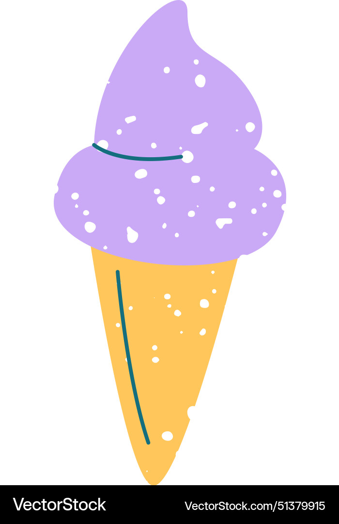 Ice cream cone splash texture Royalty Free Vector Image