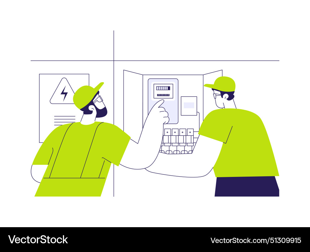 Outdoor electrical connections installation Vector Image
