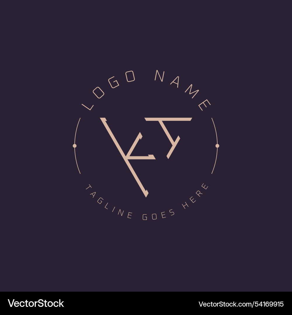 Professional ki logo modern minimal letter Vector Image