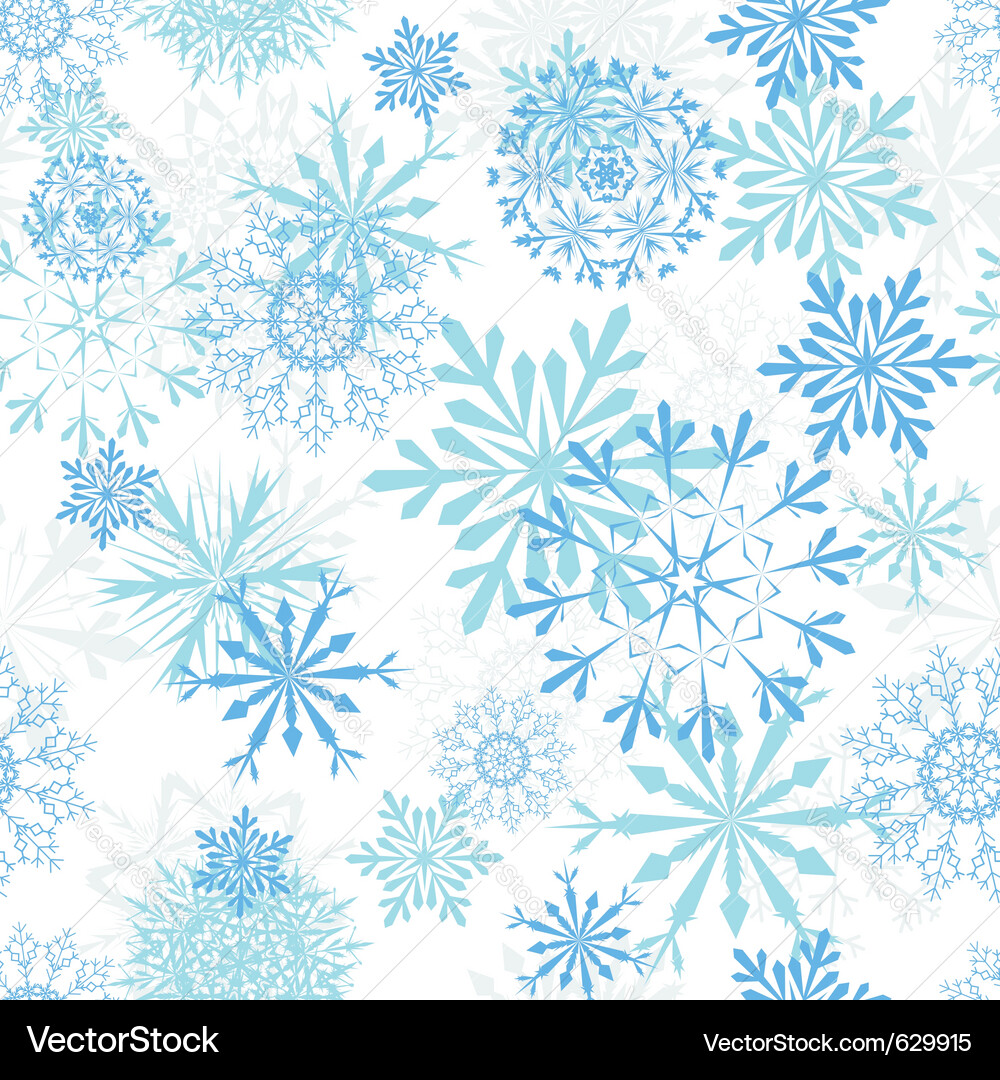 Seamless snowflakes Royalty Free Vector Image - VectorStock