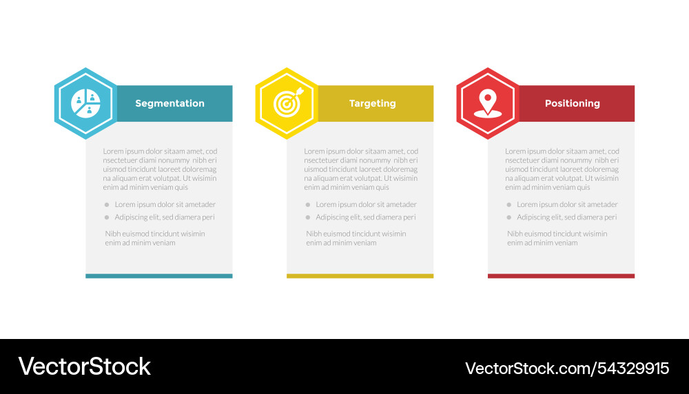 Stp marketing analysis infographics template Vector Image