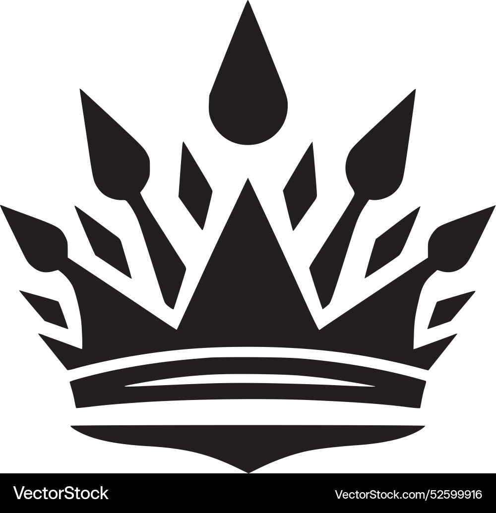Crown - minimalist and simple silhouette Vector Image