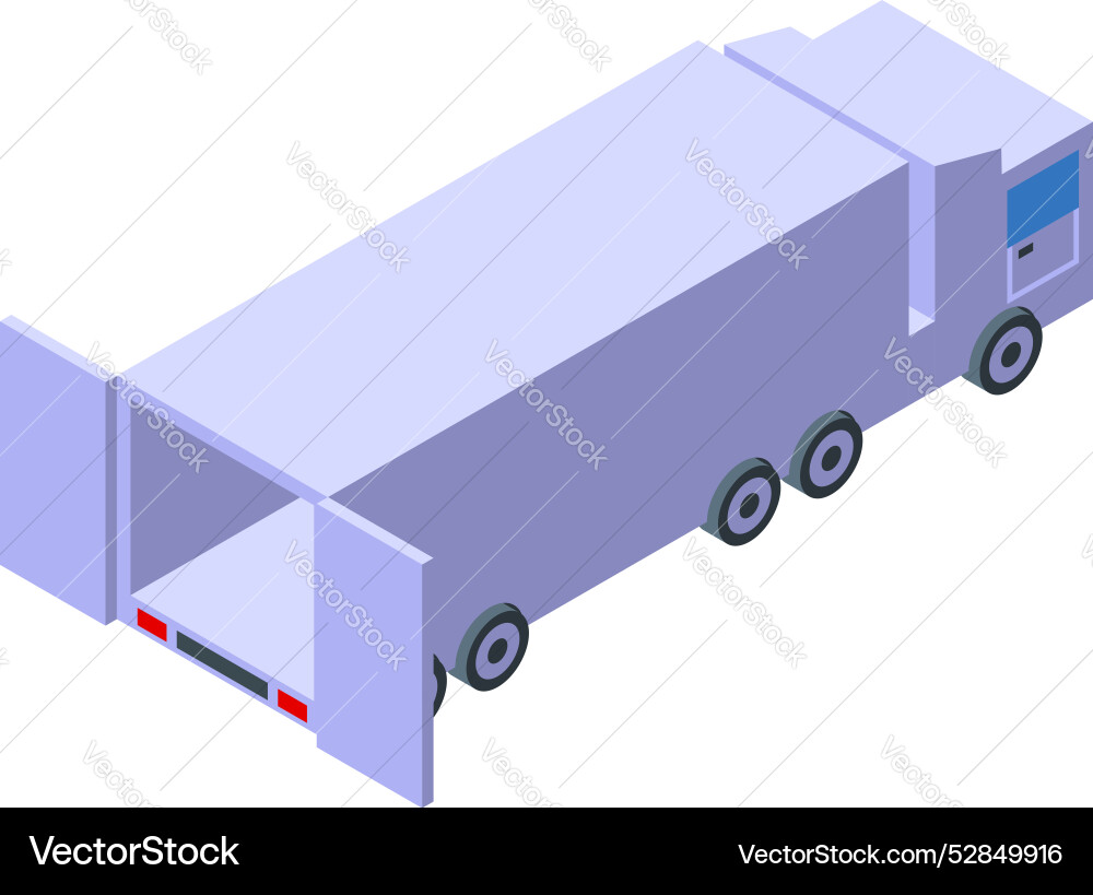 Delivery truck is unloading with open doors Vector Image