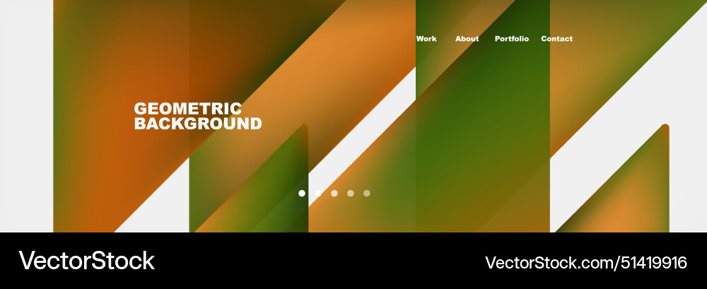 Gradient triangles composition with bright fluid Vector Image