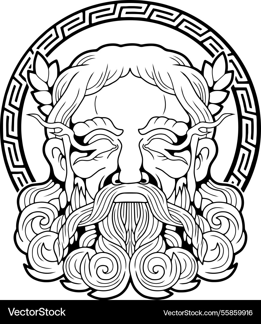 Greek god zeus design Royalty Free Vector Image