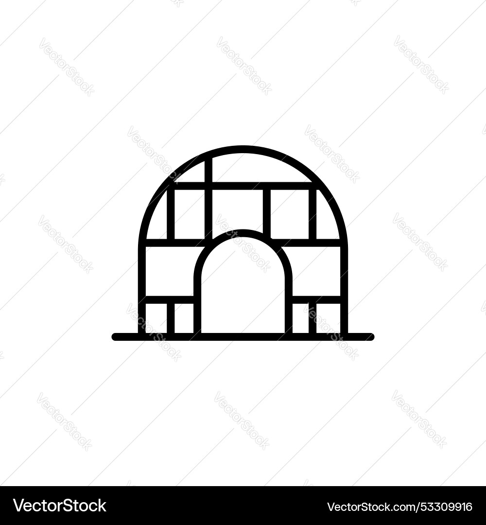Igloo icon isolated on white background Royalty Free Vector