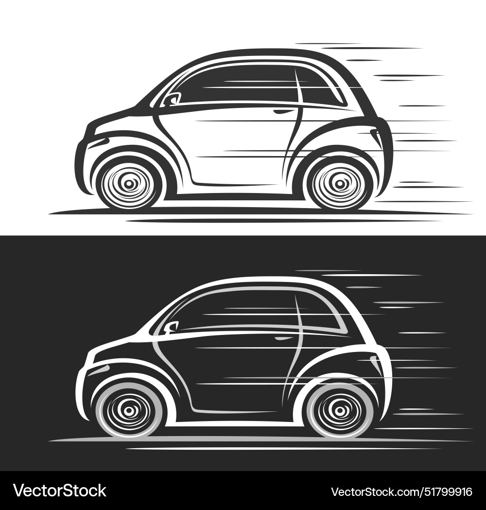 Logo for small electric car Royalty Free Vector Image
