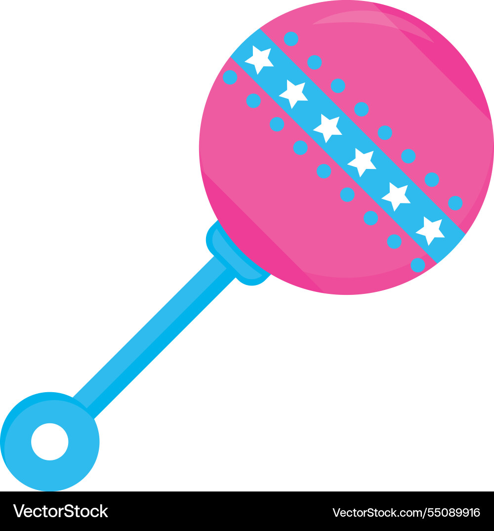 Rattle baby toy Royalty Free Vector Image - VectorStock