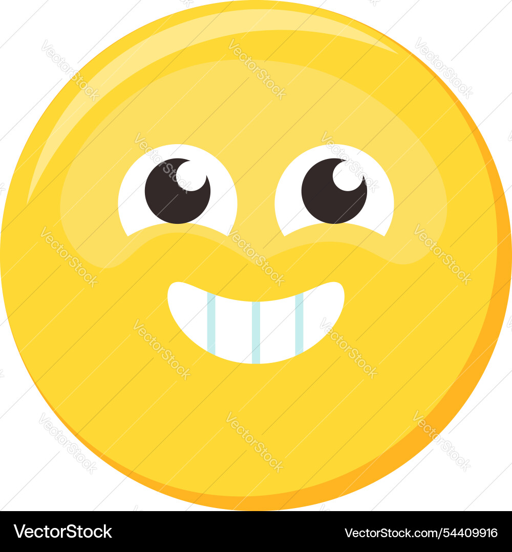 Sly smile emoji cute cartoon icon element Vector Image