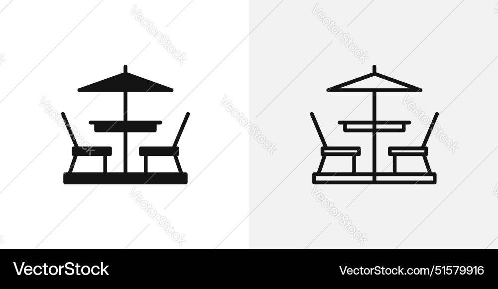 Terrace icon set Royalty Free Vector Image - VectorStock