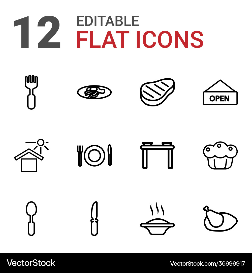 12 plate icons Royalty Free Vector Image - VectorStock