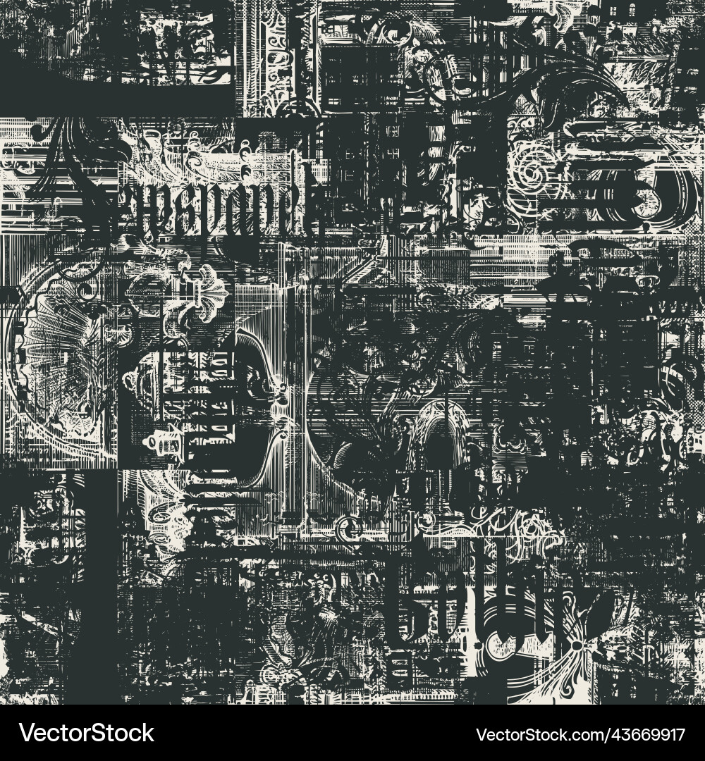 Abstract seamless pattern with layering Royalty Free Vector