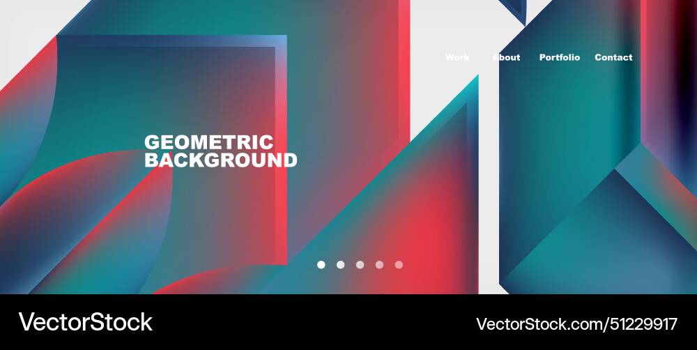 Glassmorphism geometric abstract background Vector Image