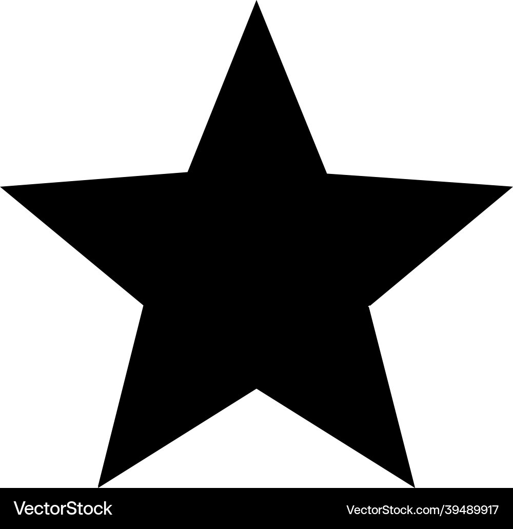 Star icon a flat black Royalty Free Vector Image